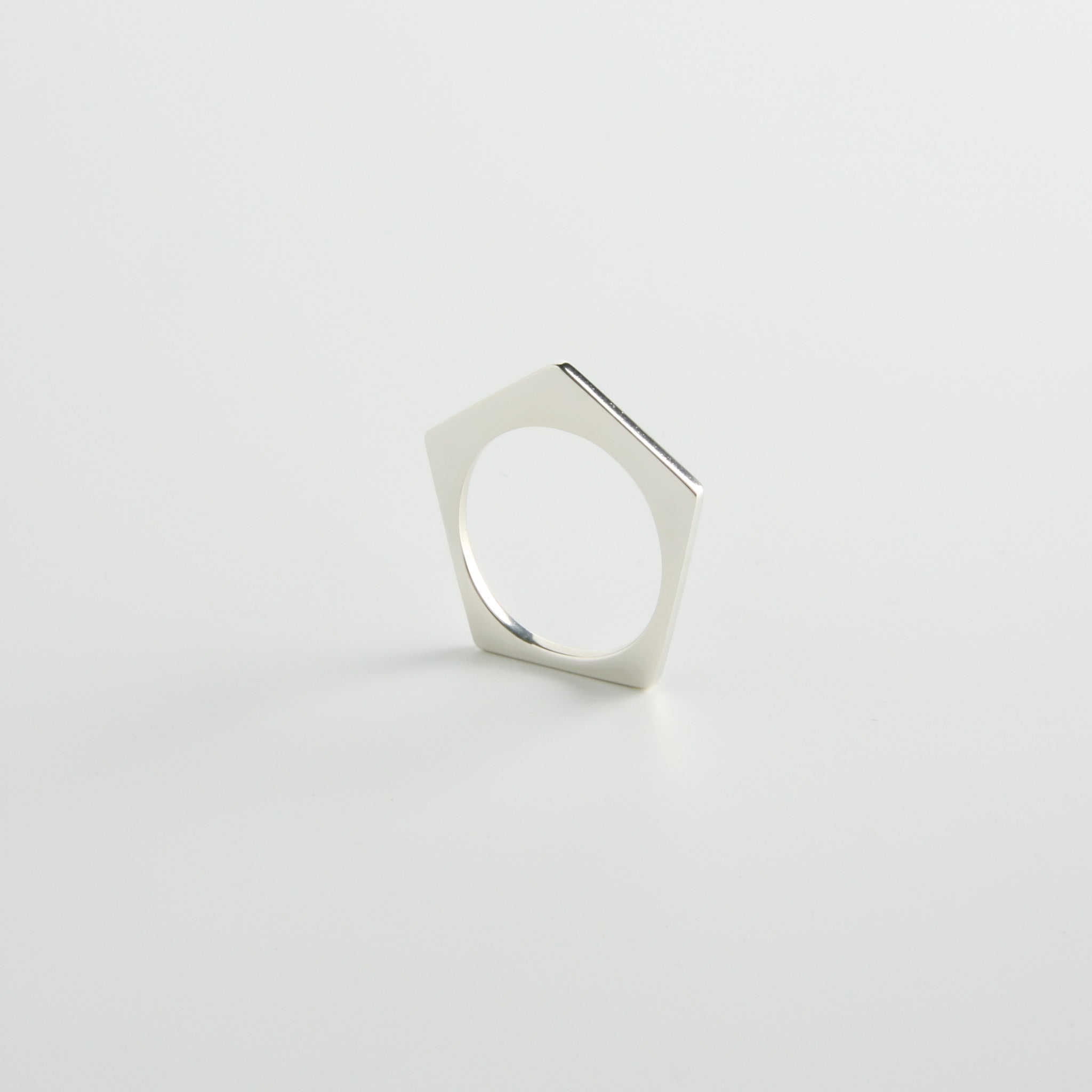 Random Polygons Ring Set Five Pentagons | minrl jewels