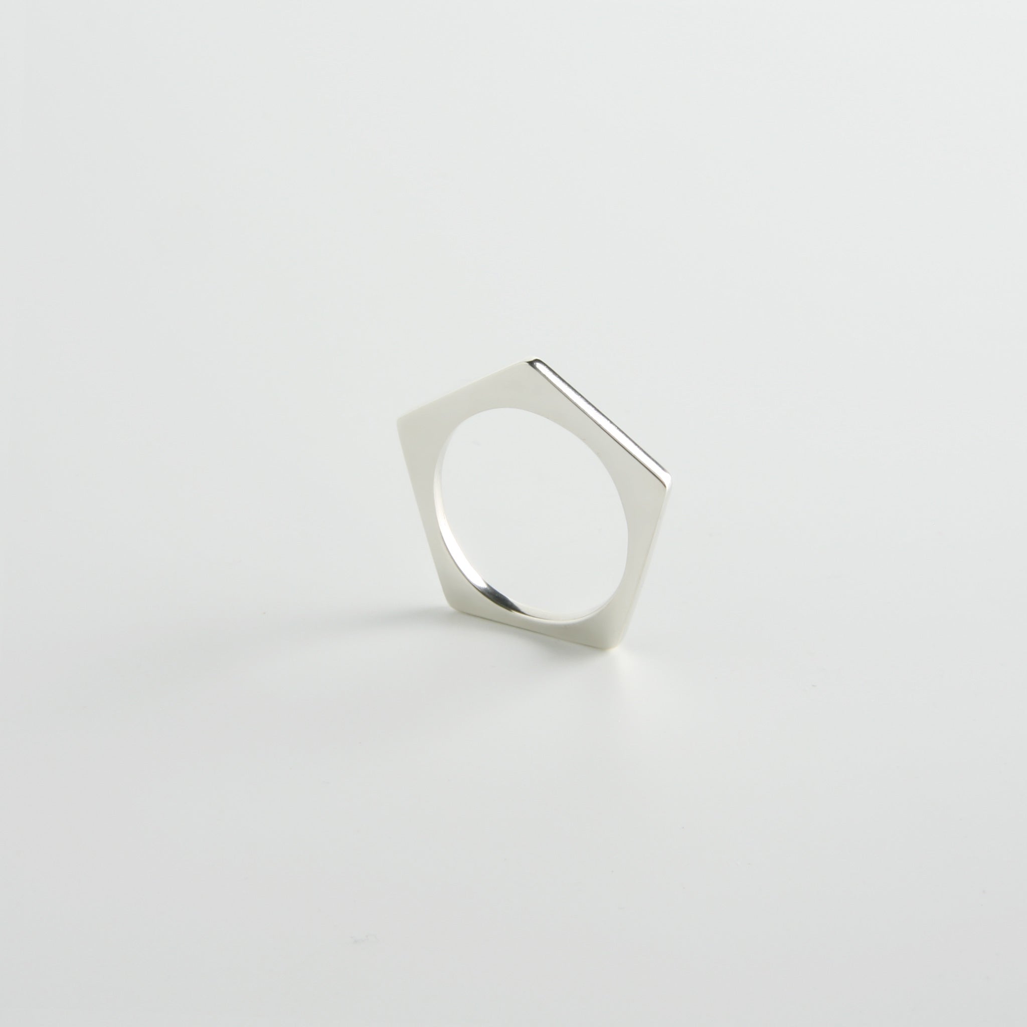 Random Polygons Ring Set Five Pentagons | minrl jewels